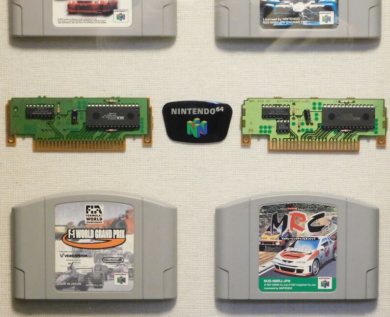 Nintendo N64 Cartridge Shadowbox Japanese Nintendo Game Decor With ...