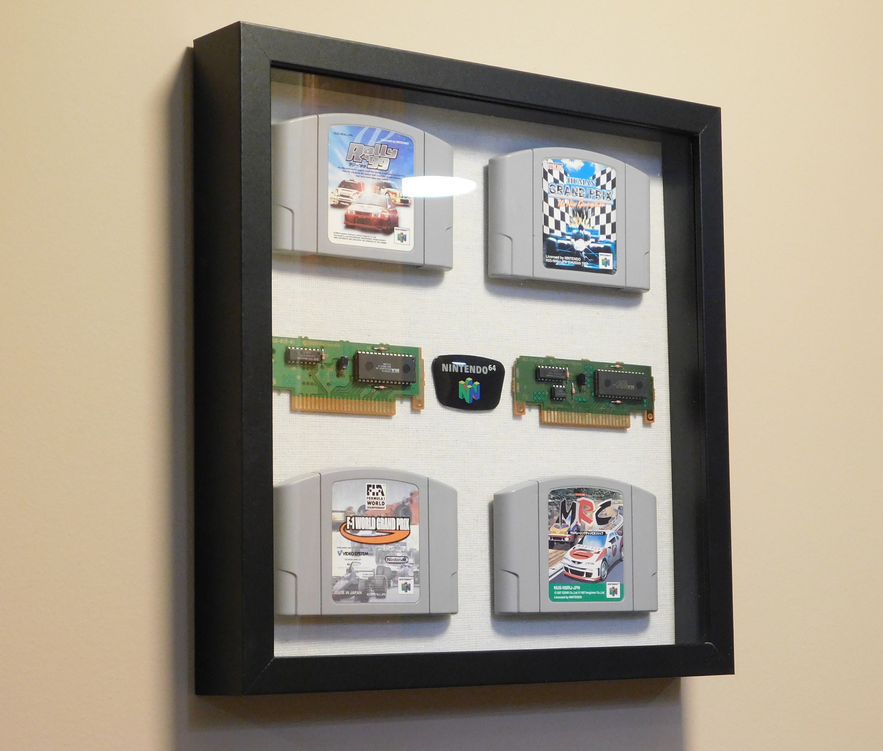 Nintendo N64 Cartridge Shadowbox Japanese Nintendo Game Decor With ...