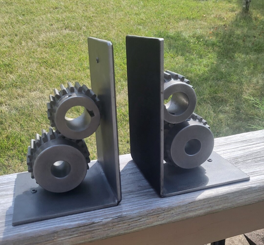Industrial Gear Bookends Vintage Recycled Machine Parts - Etsy