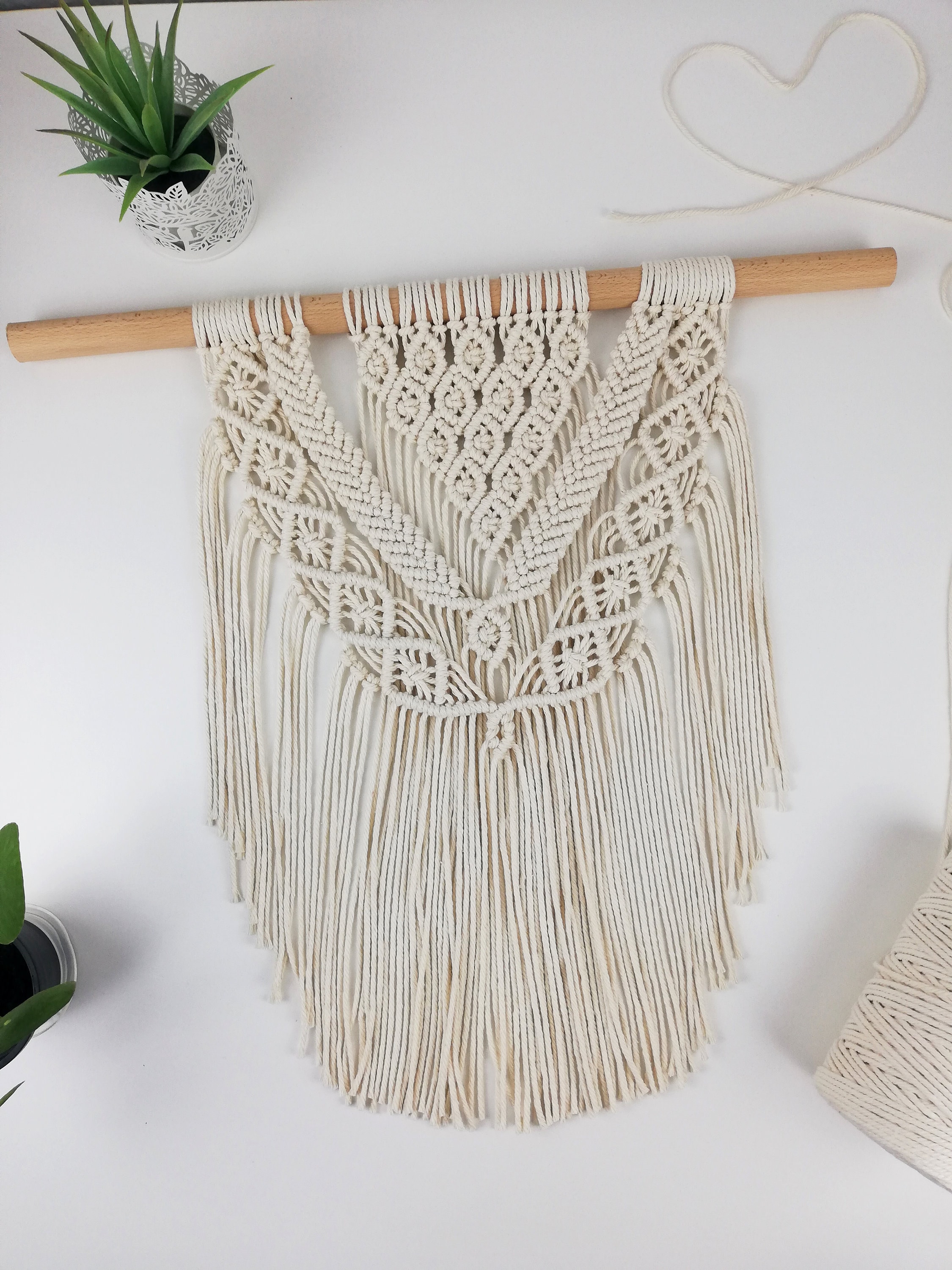 Patrón de macramé / Tutorial en PDF para colgar en la pared / - Etsy México