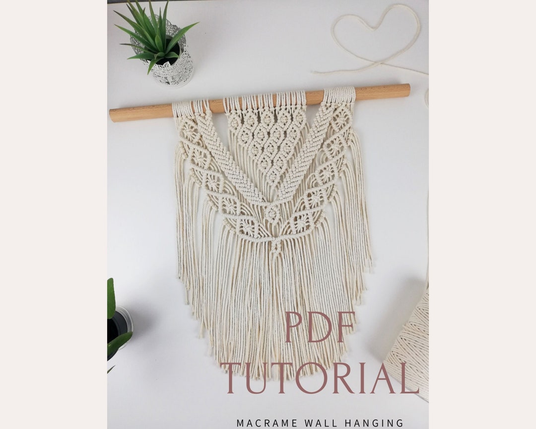 Macrame Pattern Wall Hanging PDF Tutorial Instant Download Knot Guide ...