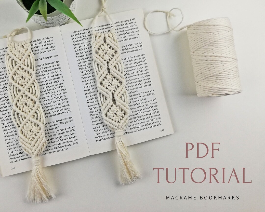 2 Macrame Bookmark Patterns PDF | Instant Download Tutorial | Knot Guide Included - Etsy