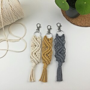 Macrame Keychain Pattern Bundle PDF | 6 Keychains | Instant Download ...