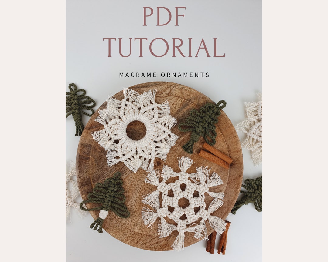 Macrame Christmas Ornament Patterns | Instant Download Tutorial | Knot Guide Included - Etsy