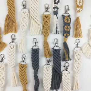 3 Macrame Keychain Patterns PDF | Instant Download Tutorial | Knot ...