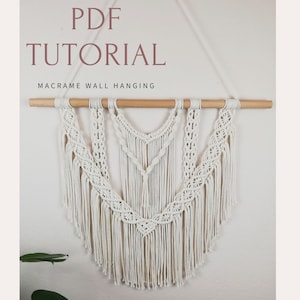 Macrame Pattern Wall Hanging PDF Tutorial Instant Download Knot Guide Included - Etsy