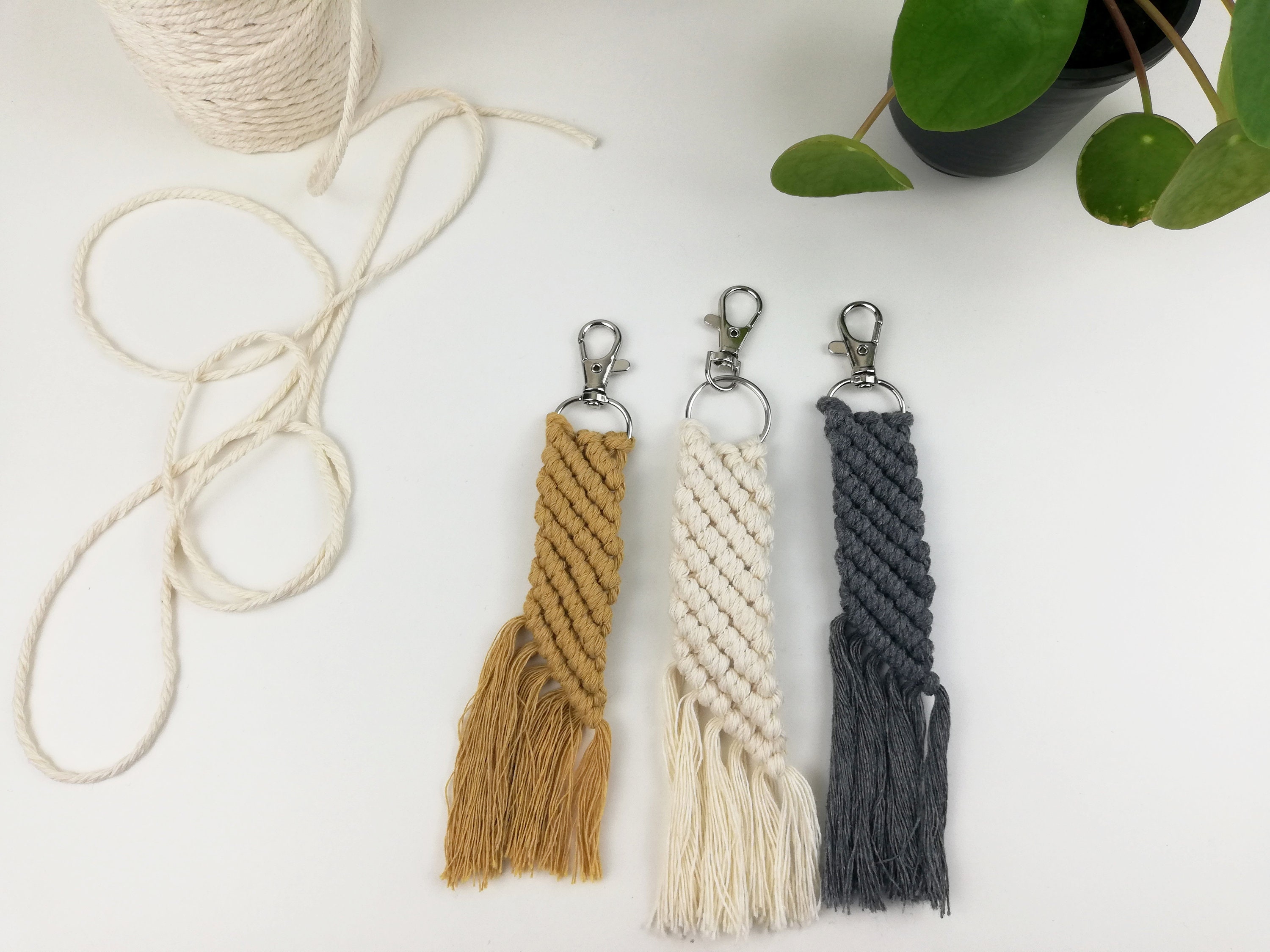 Macrame Keychain Pattern Bundle PDF 6 Keychains Instant - Etsy
