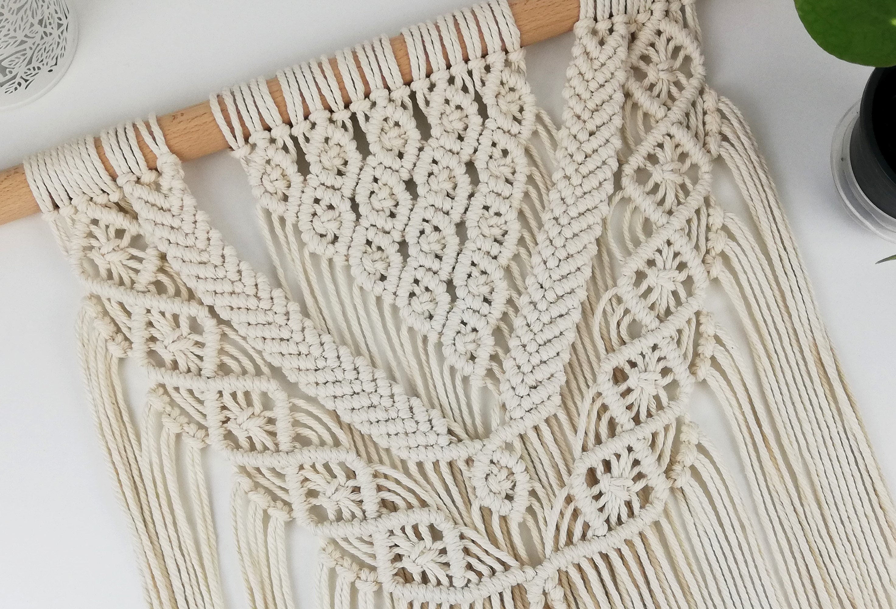 Patrón de macramé / Tutorial en PDF para colgar en la pared / - Etsy México