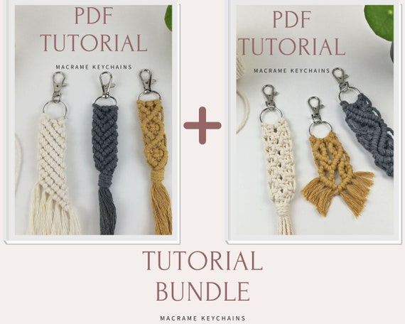 Macrame Keychain Pattern Bundle PDF 6 Keychains Instant - Etsy
