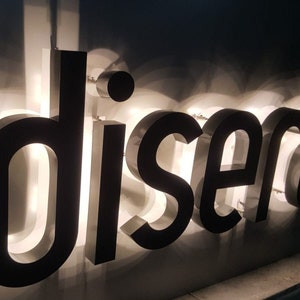 Backlit Company Sign, 3d Led Logo Custom Signage, Metal Light Custom ...