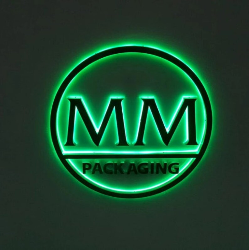 Backlit Company Sign, 3D Led Logo Custom Signage, Metal Light Custom ...