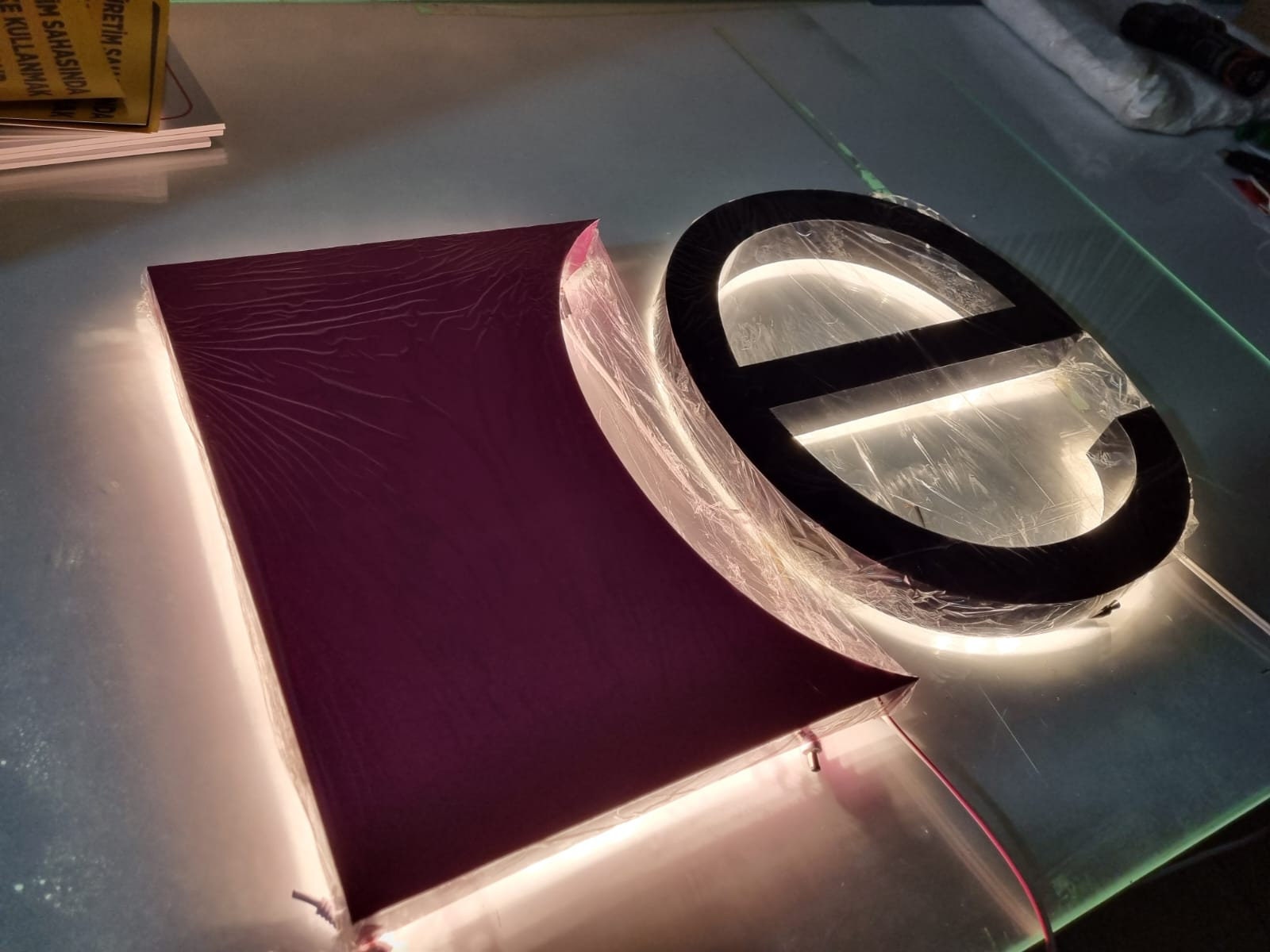 Backlit Company Sign, 3d Led Logo Custom Signage, Metal Light Custom ...