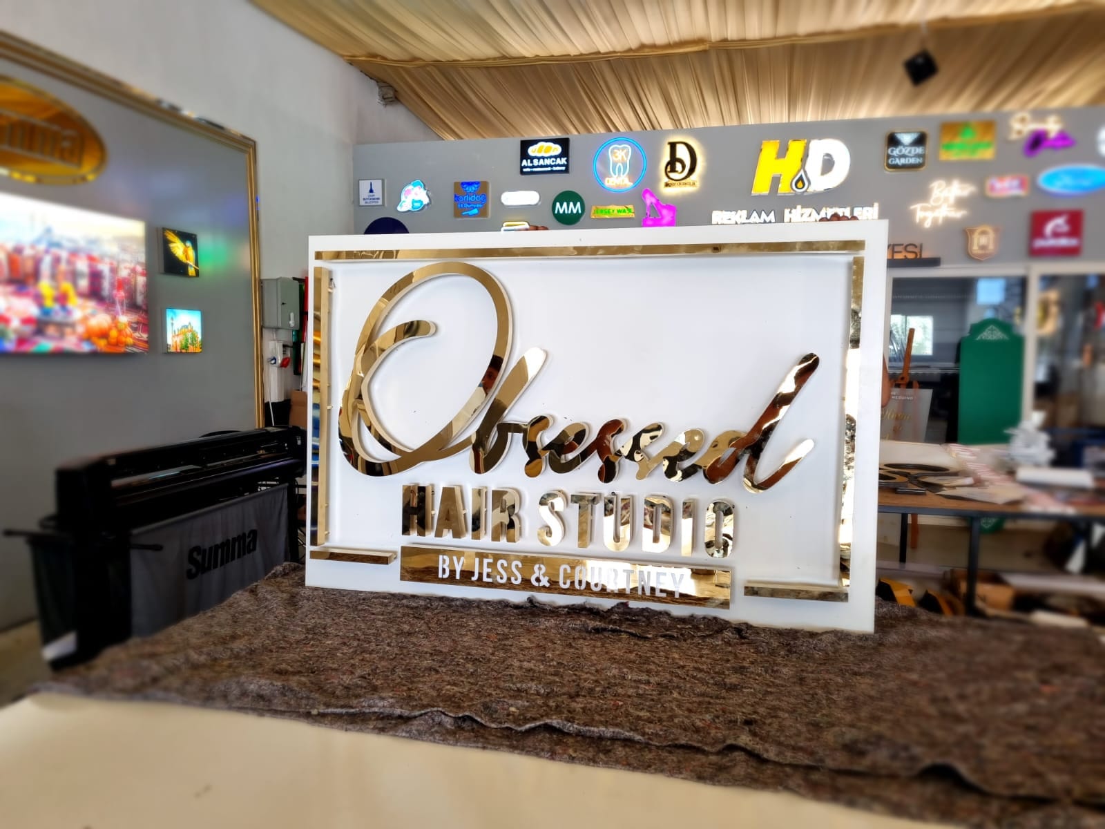 Custom Backlit 3D Business Sign Company Logo 3D LED Metal Sign 3D LED ...