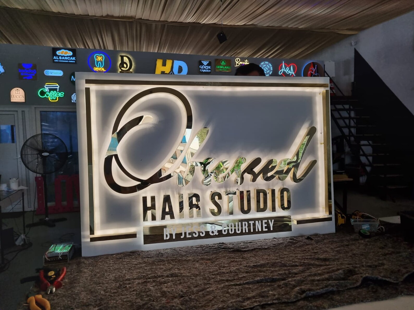 Custom Backlit 3D Business Sign Company Logo 3D LED Metal Sign 3D LED ...