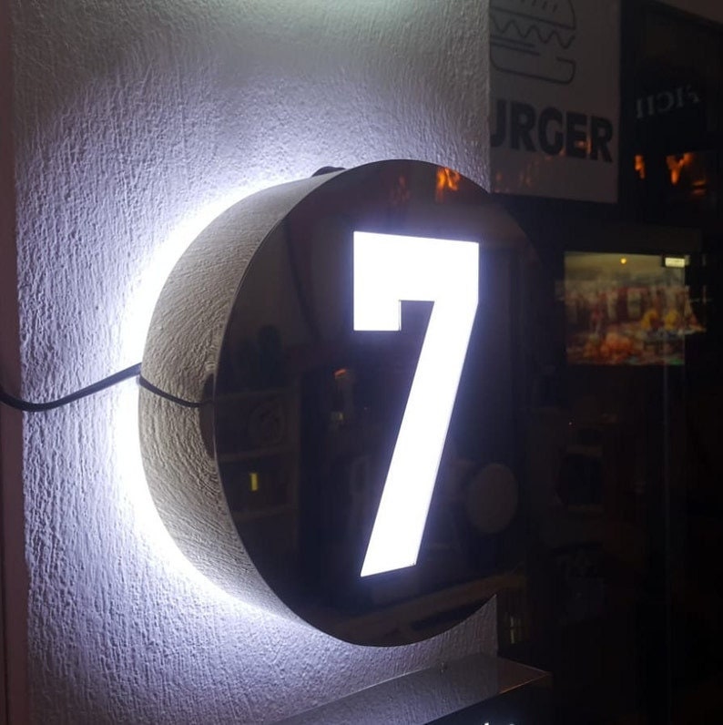 3D Letters Business Outdoor Signs, Backlit Stainless Steel 3D Letter ...