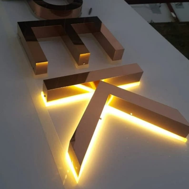 Letreros de negocios con letras 3D para exteriores, letrero de letras ...