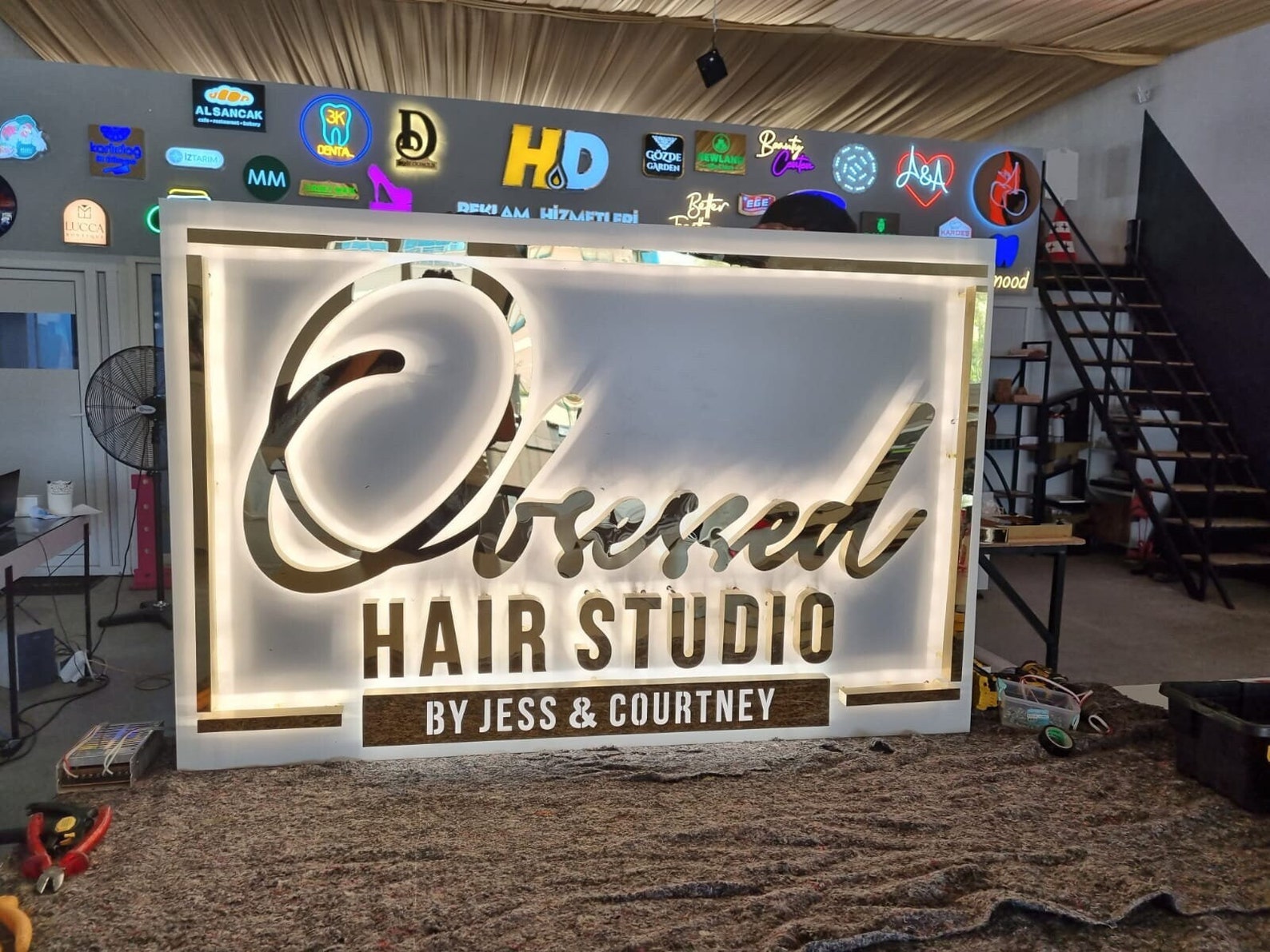 Custom Backlit 3D Business Sign | Company Logo 3D LED Metal Sign | 3D ...