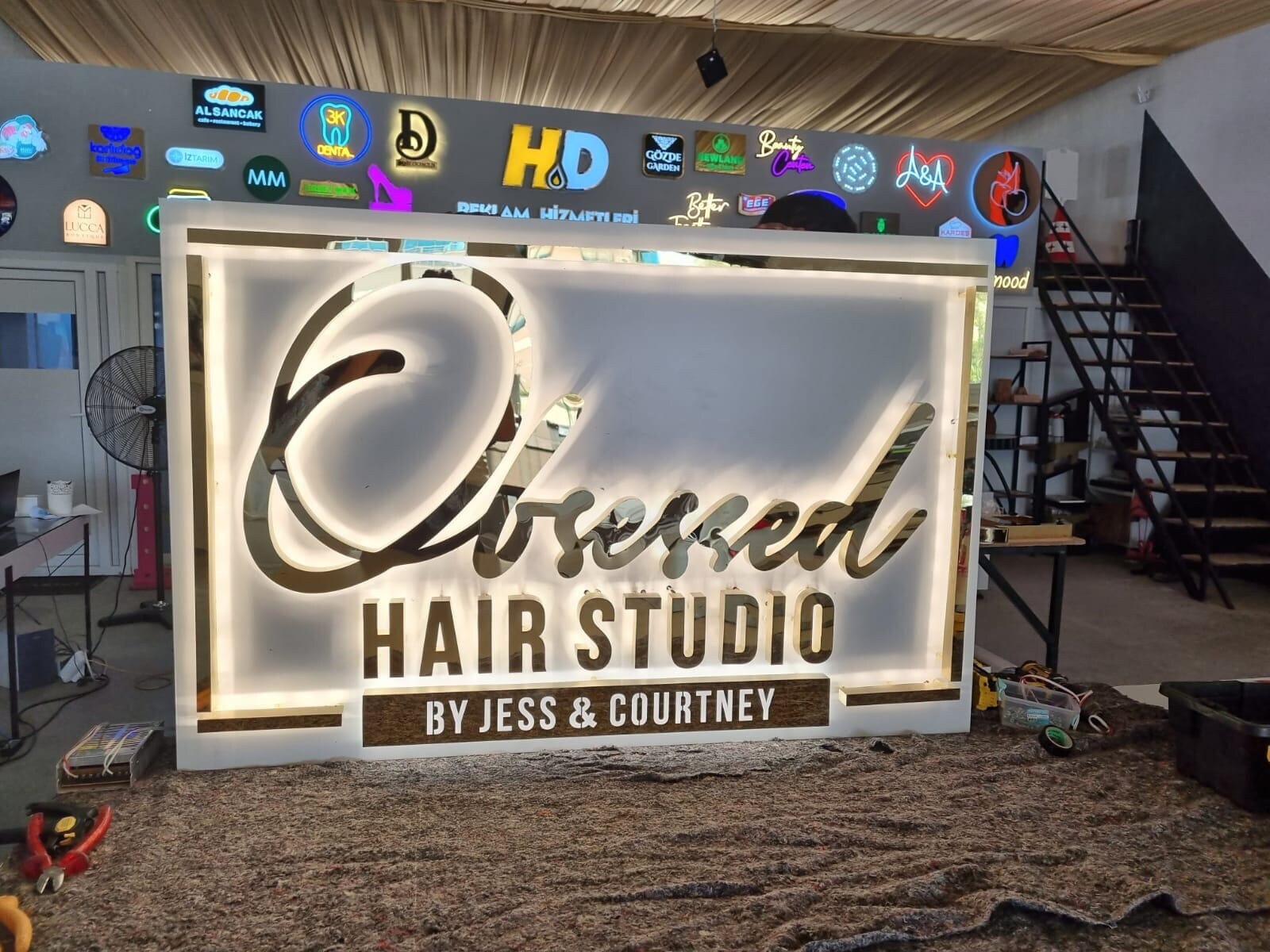 Custom Backlit 3D Business Sign | Company Logo 3D LED Metal Sign | 3D ...