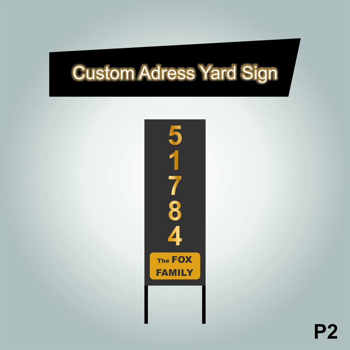 Vertical or Horizontal House Number Sign, Sign on Stakes, Address Sign ...