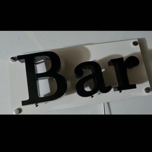 Bar Sign, Backlit Company Sign, 3D Led Logo Custom Signage, Metal Light ...