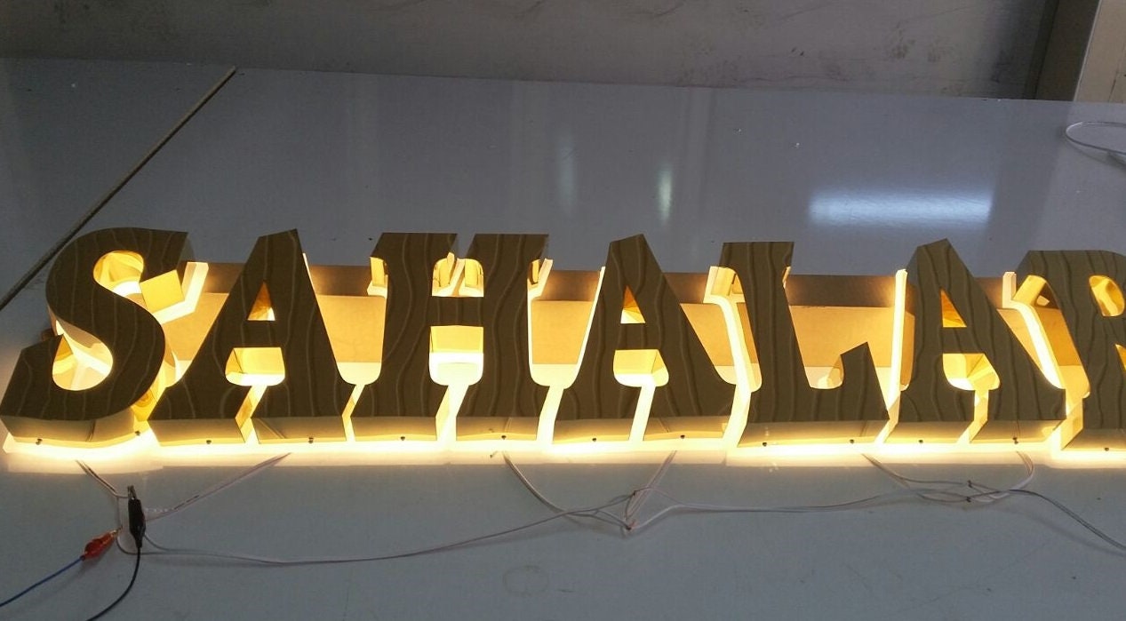 Business Sign, Backlit Company Sign, Personalized Laser Letter Sign ...