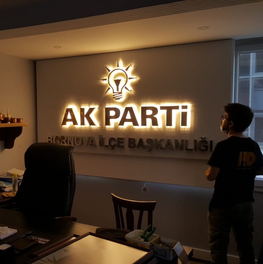 Backlit Sign, Compamy Led Sign, Lobby Signs, Reception Wall Sign, Metal ...