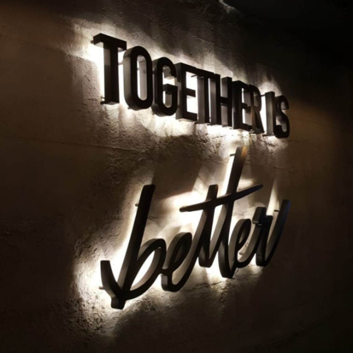 Backlit Company Sign, 3D Led Logo Custom Signage, Metal Light Custom ...