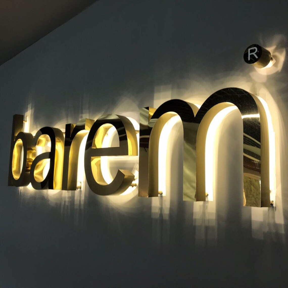 Backlit Company Sign, 3D Led Logo Custom Signage, Metal Light Custom ...