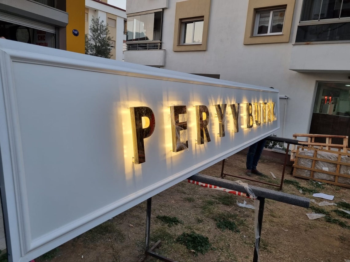 Backlit Company Sign, 3d Led Logo Custom Signage, Metal Light Custom ...