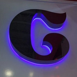 Backlit Company Sign, 3D Led Logo Custom Signage, Metal Light Custom ...