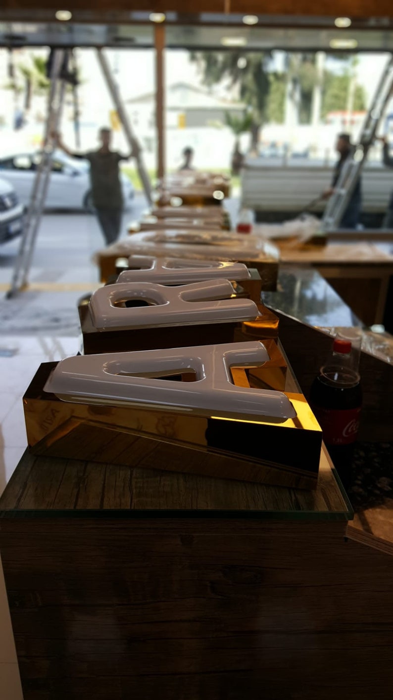 Illuminated Sign,3d Led Logo Custom Signage,metal Light Custom Business ...