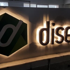 Backlit Company Sign, 3D Led Logo Custom Signage, Metal Light Custom ...