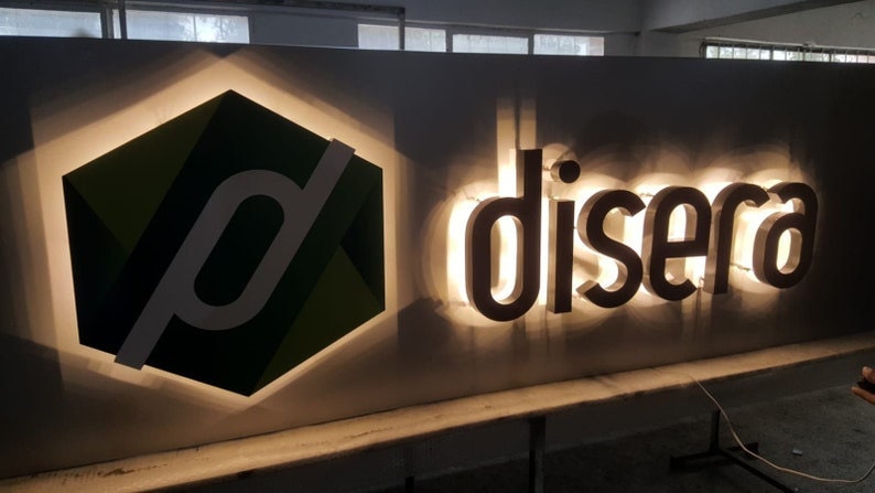 Backlit Company Sign 3D Led Logo Custom Signage Metal Light - Etsy