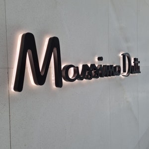 Backlit 3D Company Sign, Led Logo Custom Sign, Metal Light Custom ...