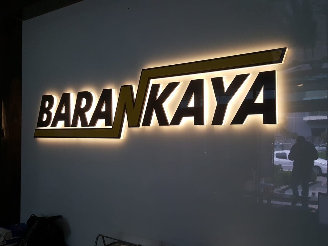 Outdoor Business Custom Led Sign, Backlit Stainless Steel 3D Letter ...
