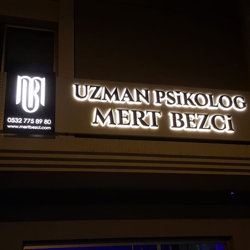 Backlit Company Sign, 3D Led Logo Custom Signage, Metal Light Custom ...