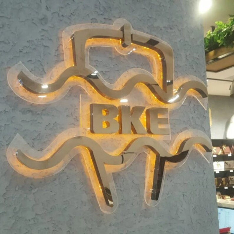 3d Backlit Sign Office Signs Indoor Business Custom Led - Etsy