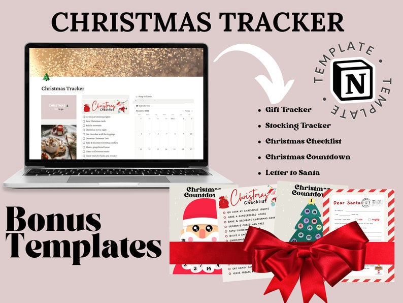 2023 Christmas Tracker Notion Template Christmas Notion Dashboard Christmas Gift Tracker Notion ...