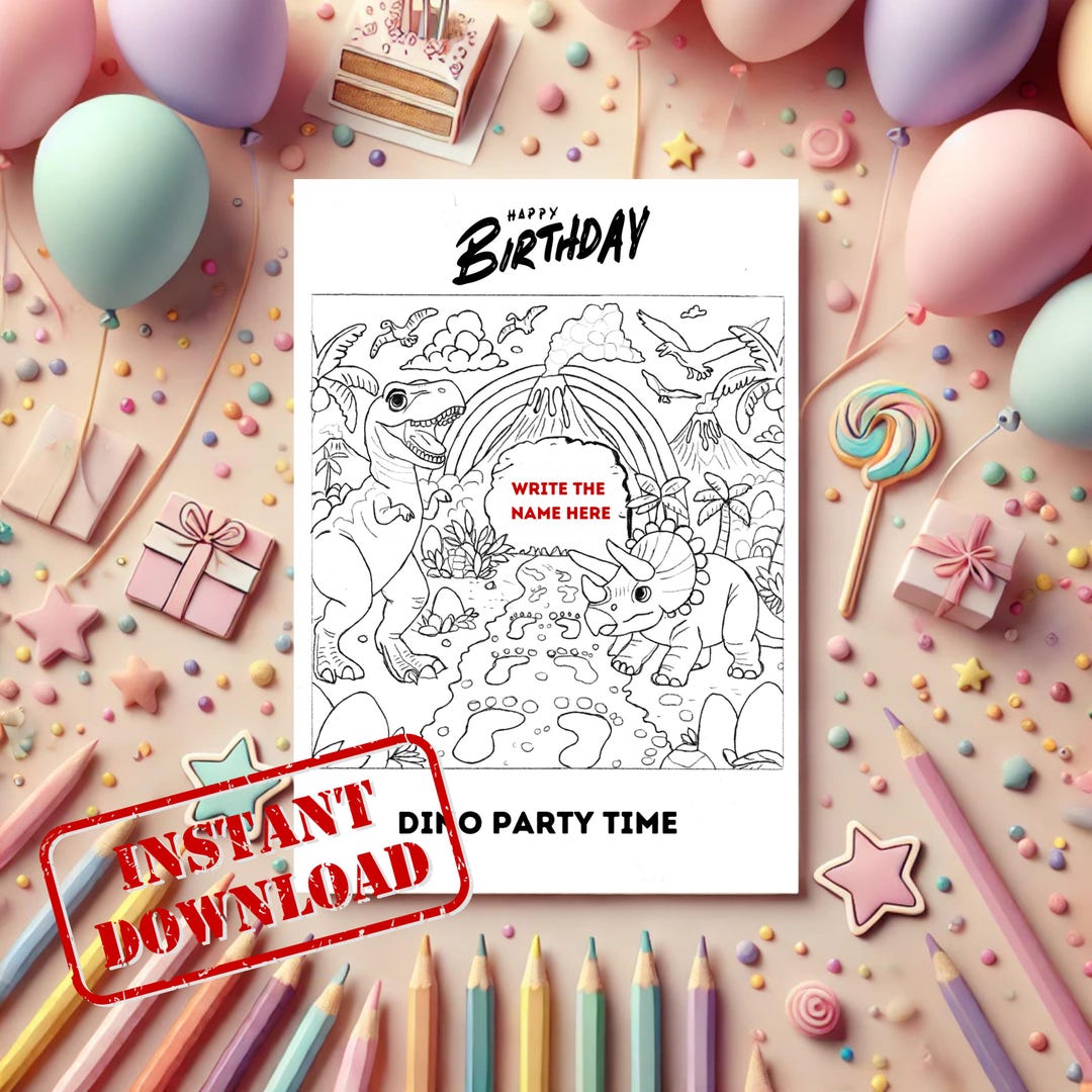 Personalized Name Coloring Page and Foldable Greeting Card | Instant ...