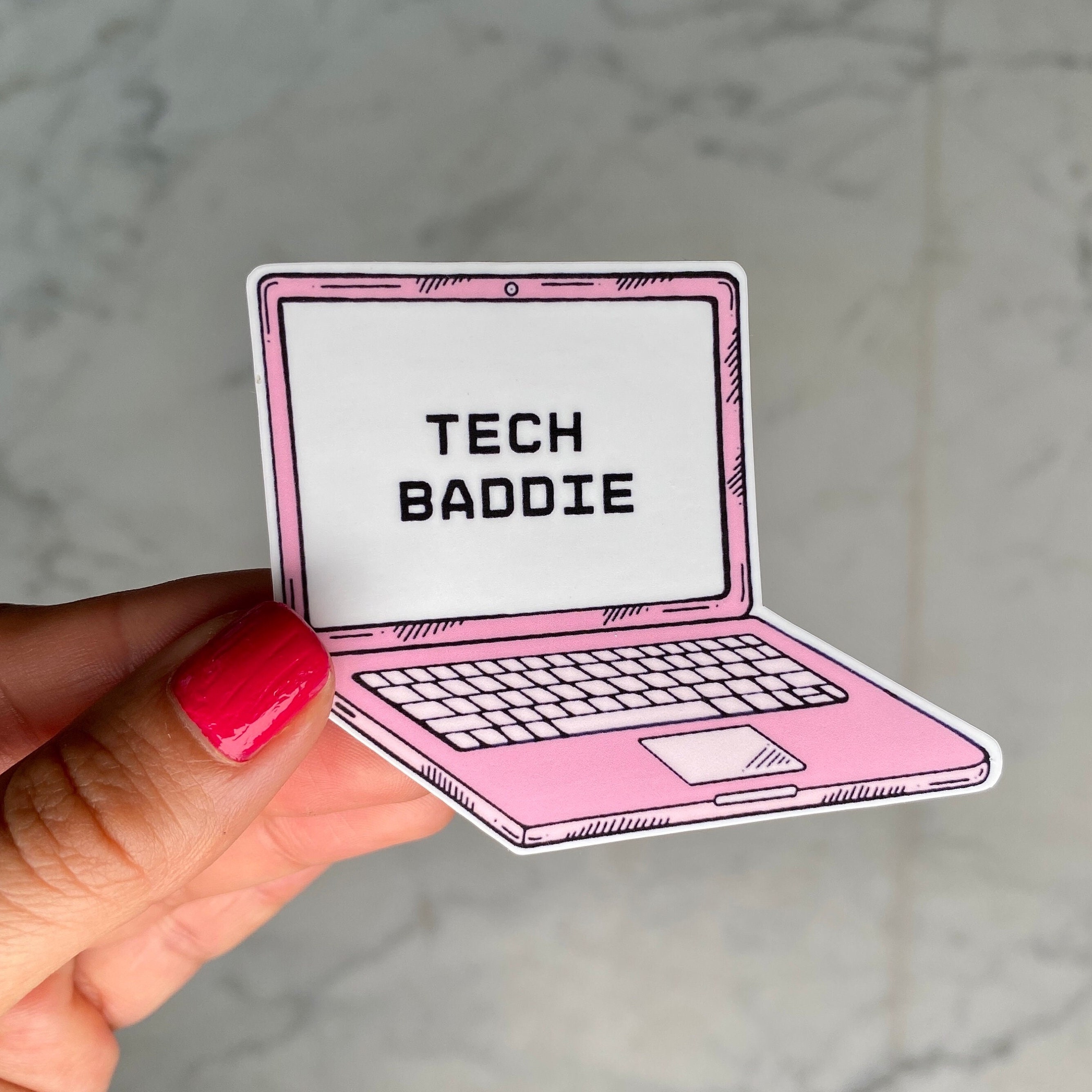 Tech Baddie Sticker vinyl Sticker Computer Science Sticker - Etsy