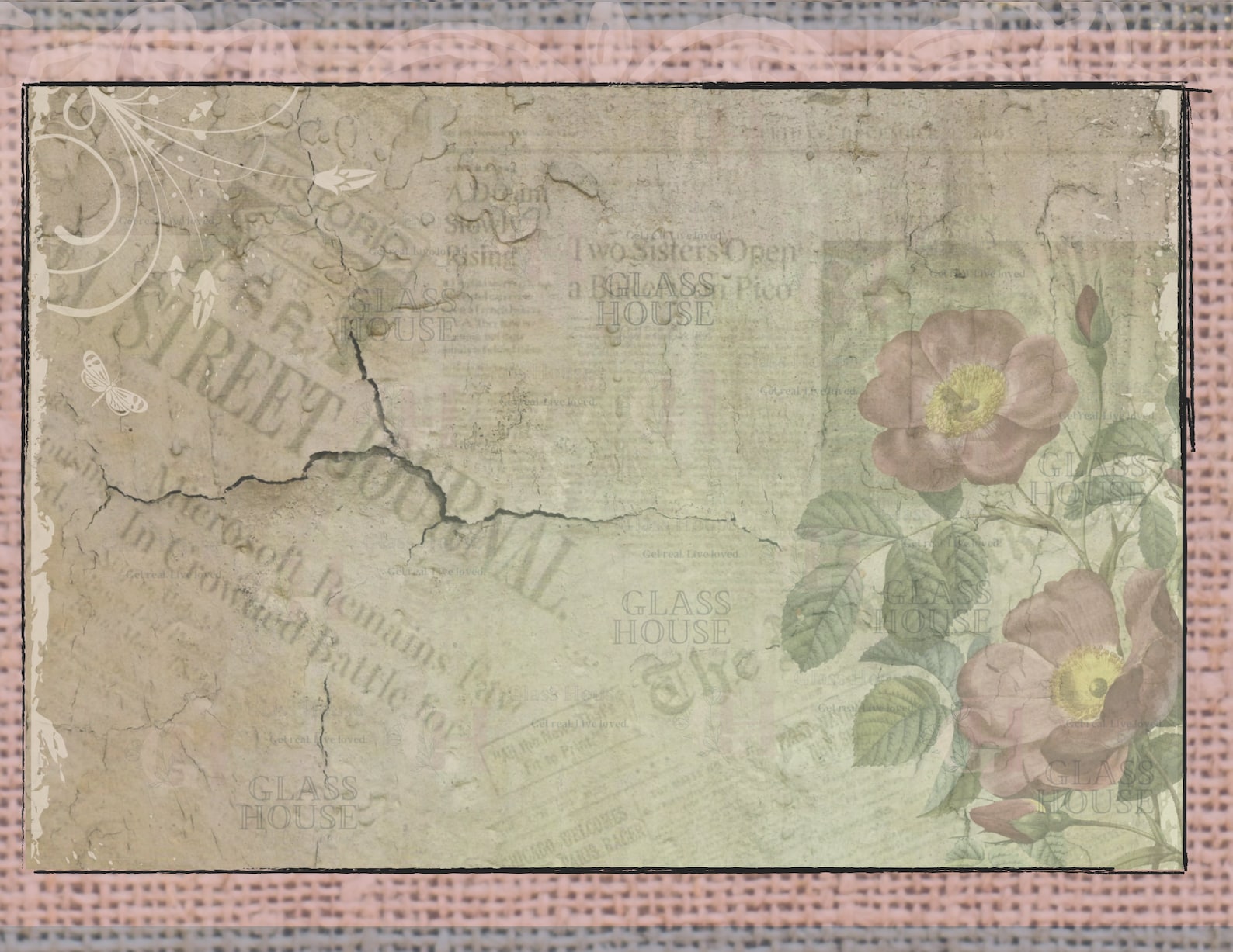 Tattered Newspaper Junk Journal Printable Pages | Vintage Newspaper ...