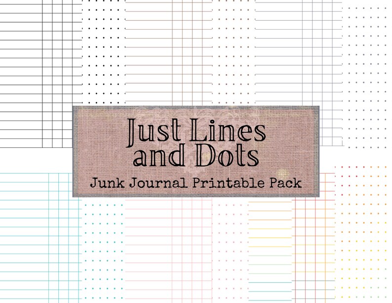 Basic Junk Journal Printable Bundle Lined Paper Digital Bundle DIY ...