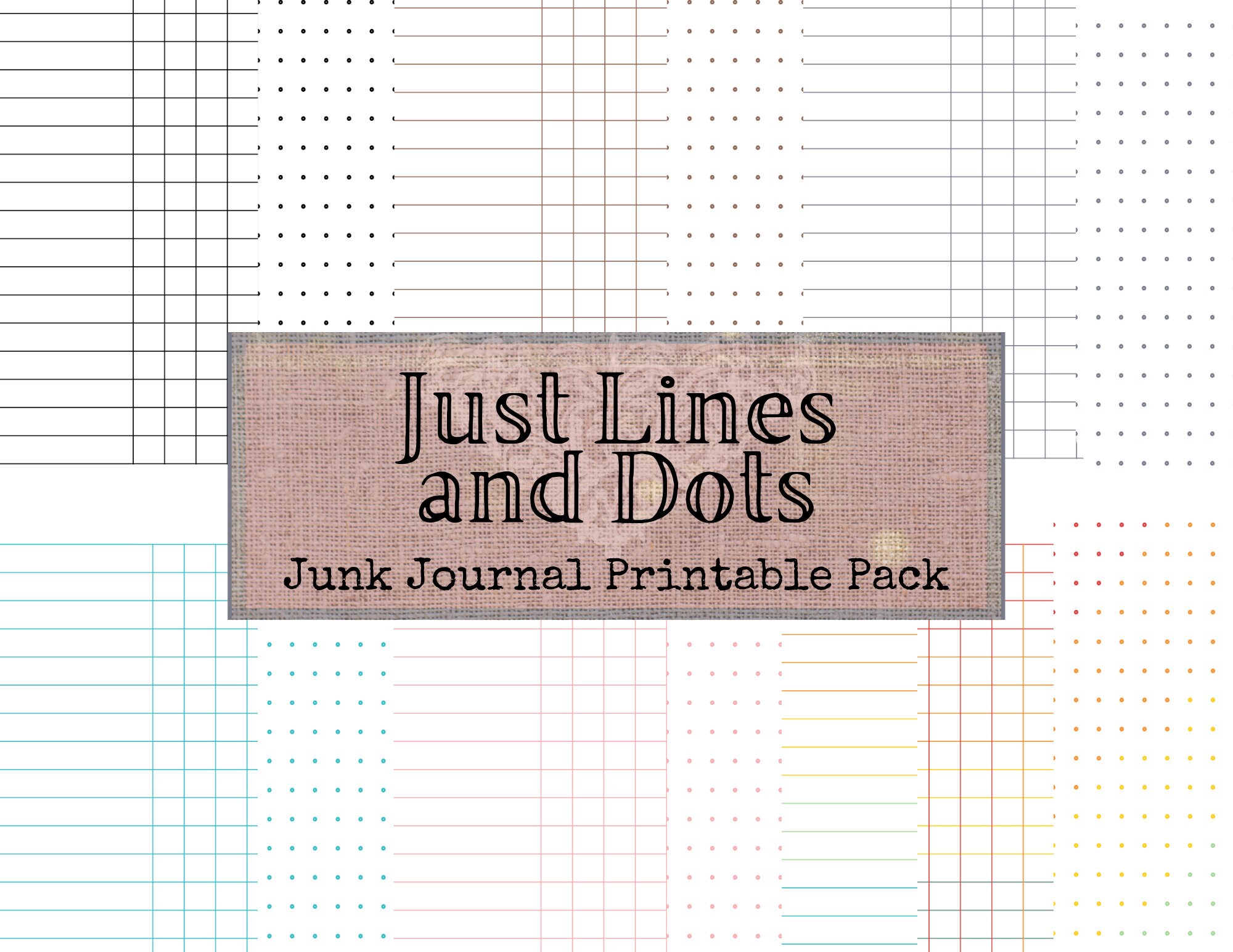 Just Lines and Dots Junk Journal Printable Pack | Bullet Journal ...
