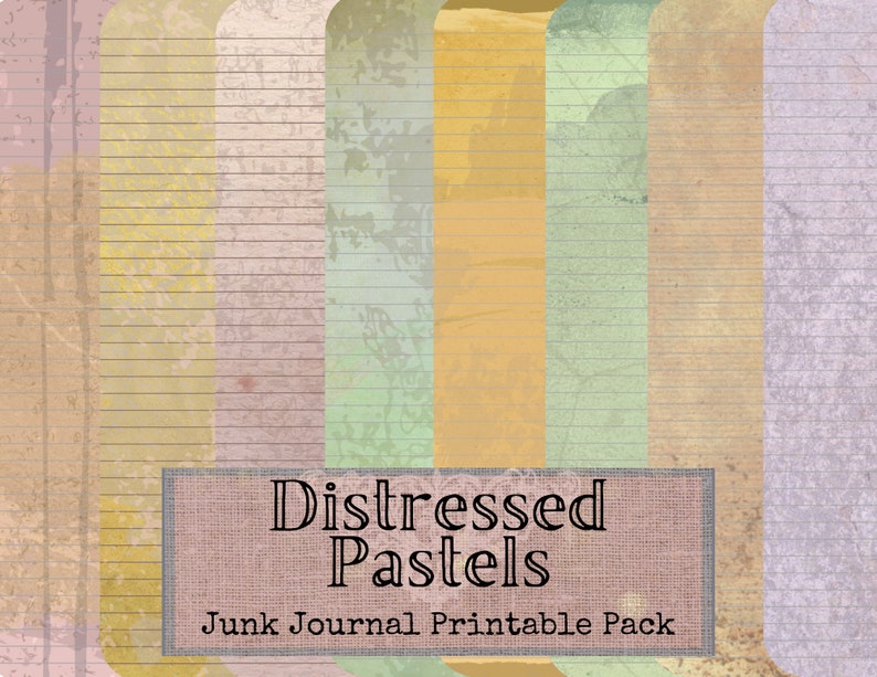 Basic Junk Journal Printable Bundle | Lined Paper Digital Bundle | DIY ...