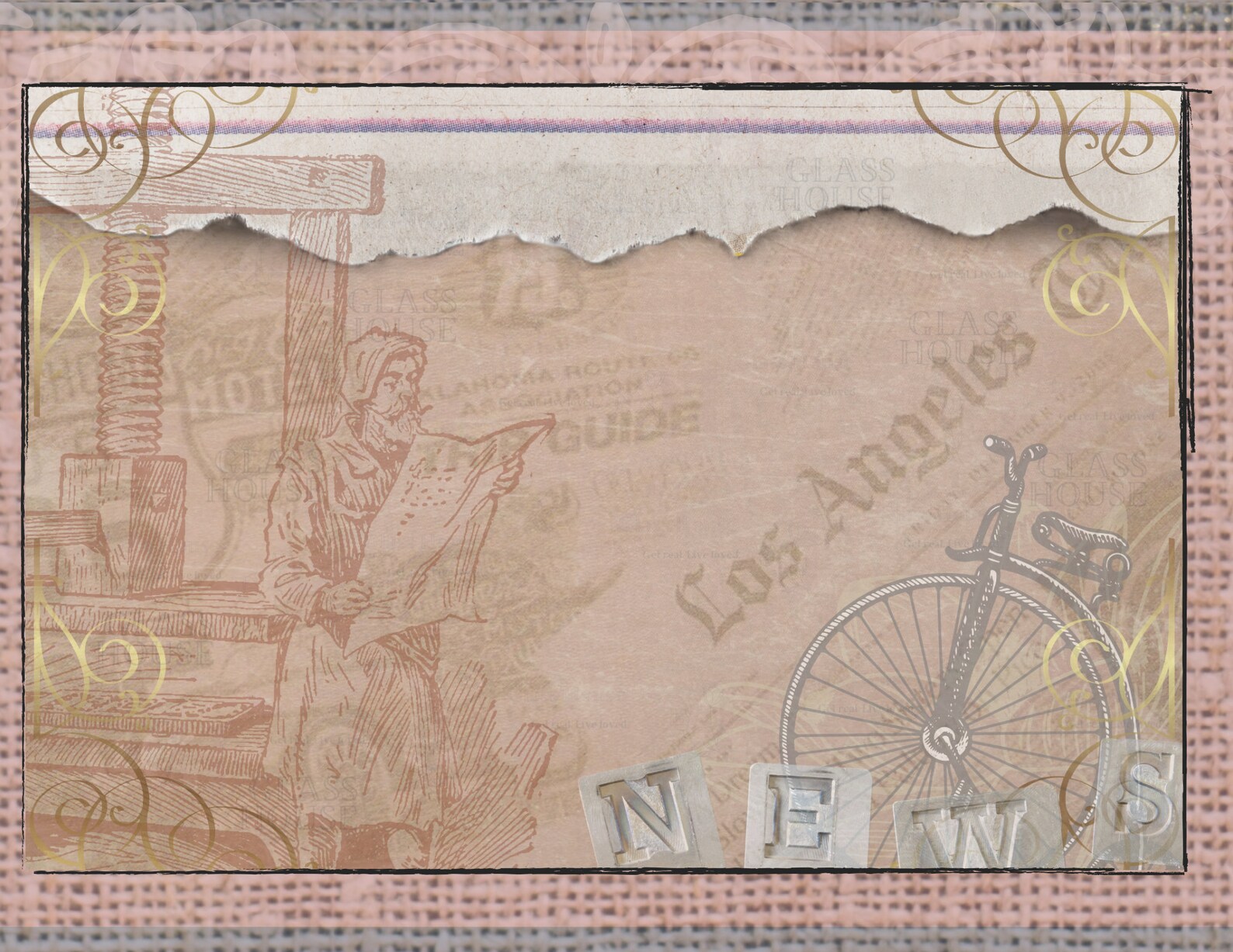 Tattered Newspaper Junk Journal Printable Pages | Vintage Newspaper ...