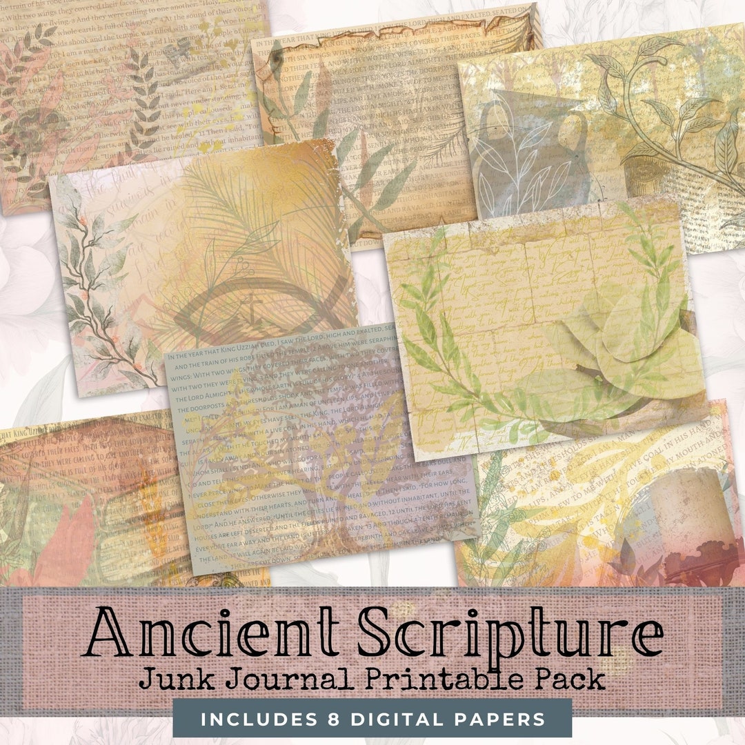 Ancient Scripture Junk Journal Printable Pages | Bible Journal ...
