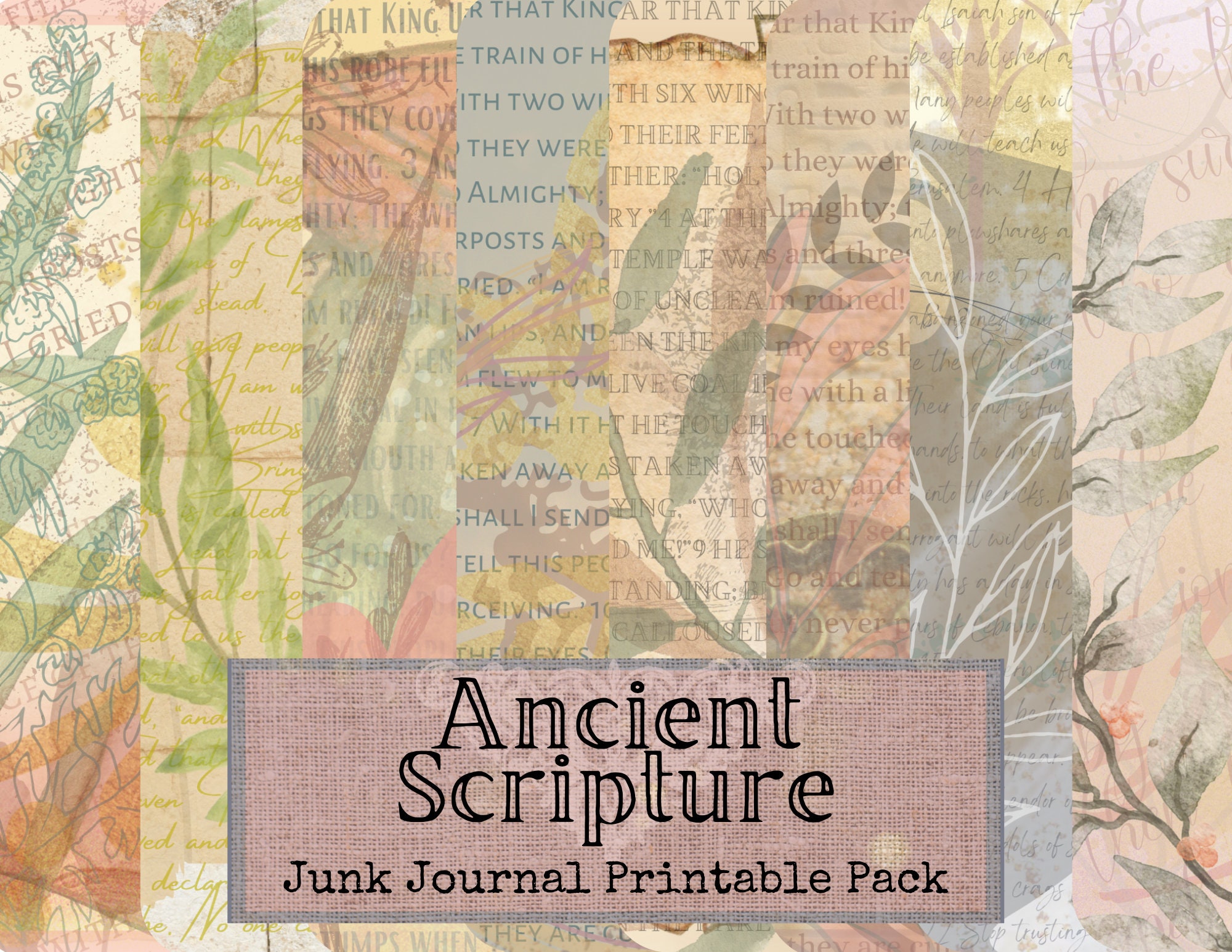 Ancient Scripture Junk Journal Printable Pages Bible Journal Printable ...
