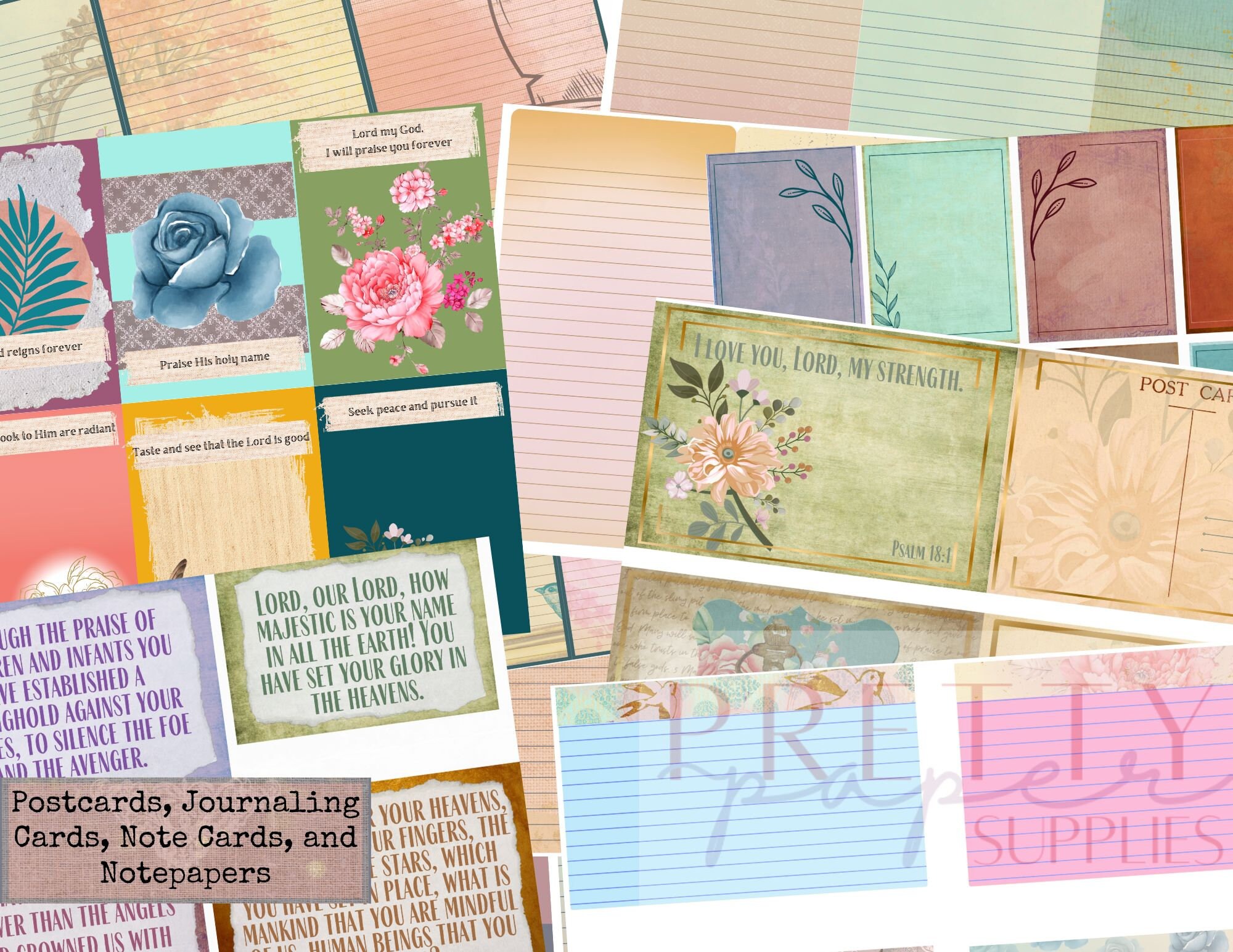 Psalms of Praise Junk Journal Ephemera Pack Christian Ephemera ...