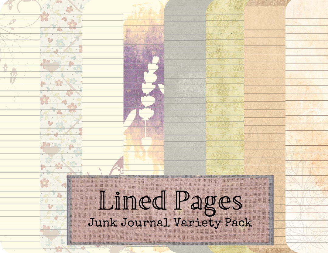 Lined Pages Junk Journal Variety Pack - Etsy
