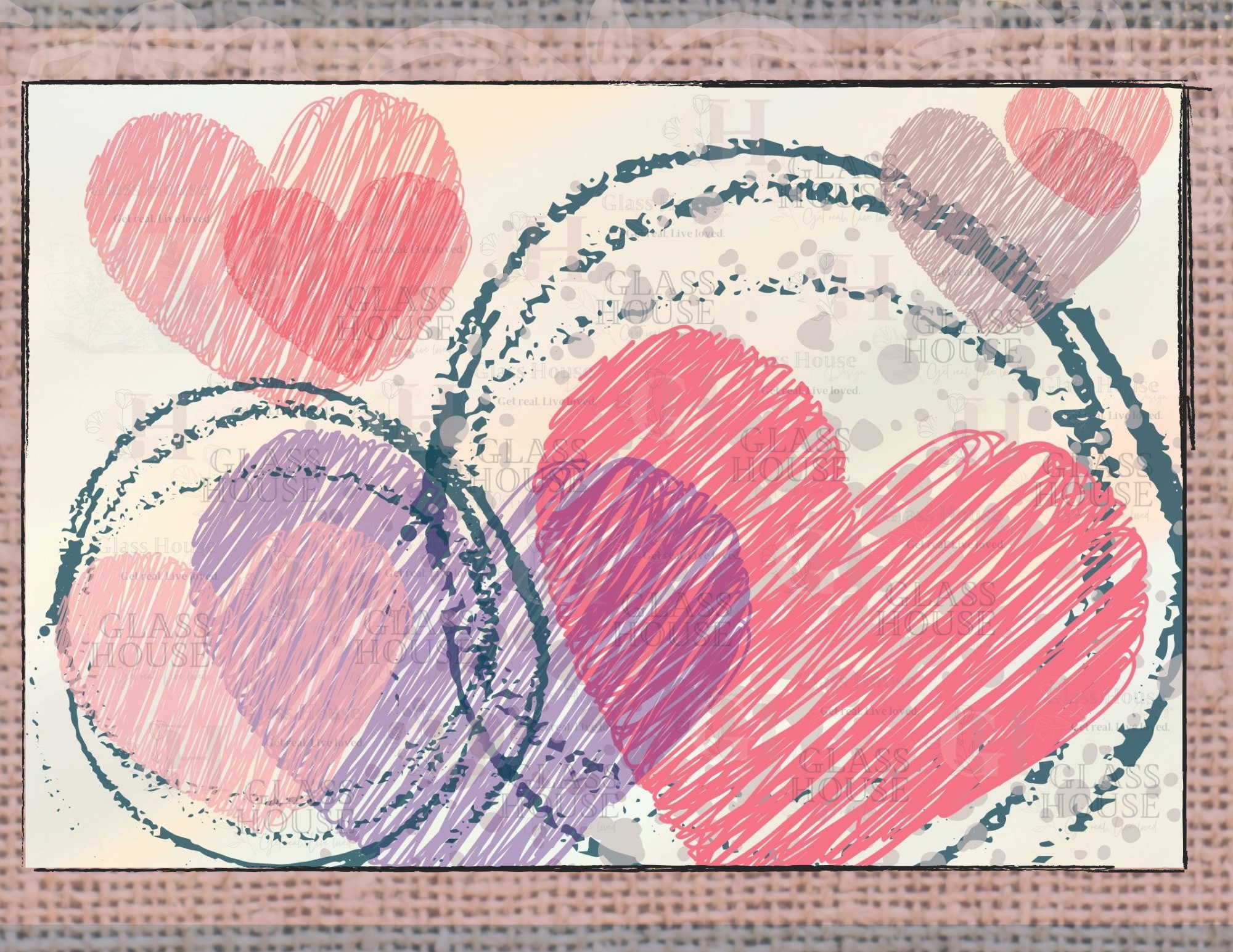 Hearts Junk Journal Printable Pack | Hearts Digital Paper | Love Pages ...